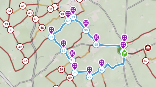 Wandelknooppunt Wandelroutes